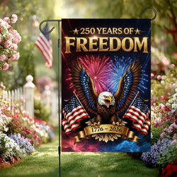 America 250 Freedom House Flags | Patriotic Outdoor Decor – Charming ...